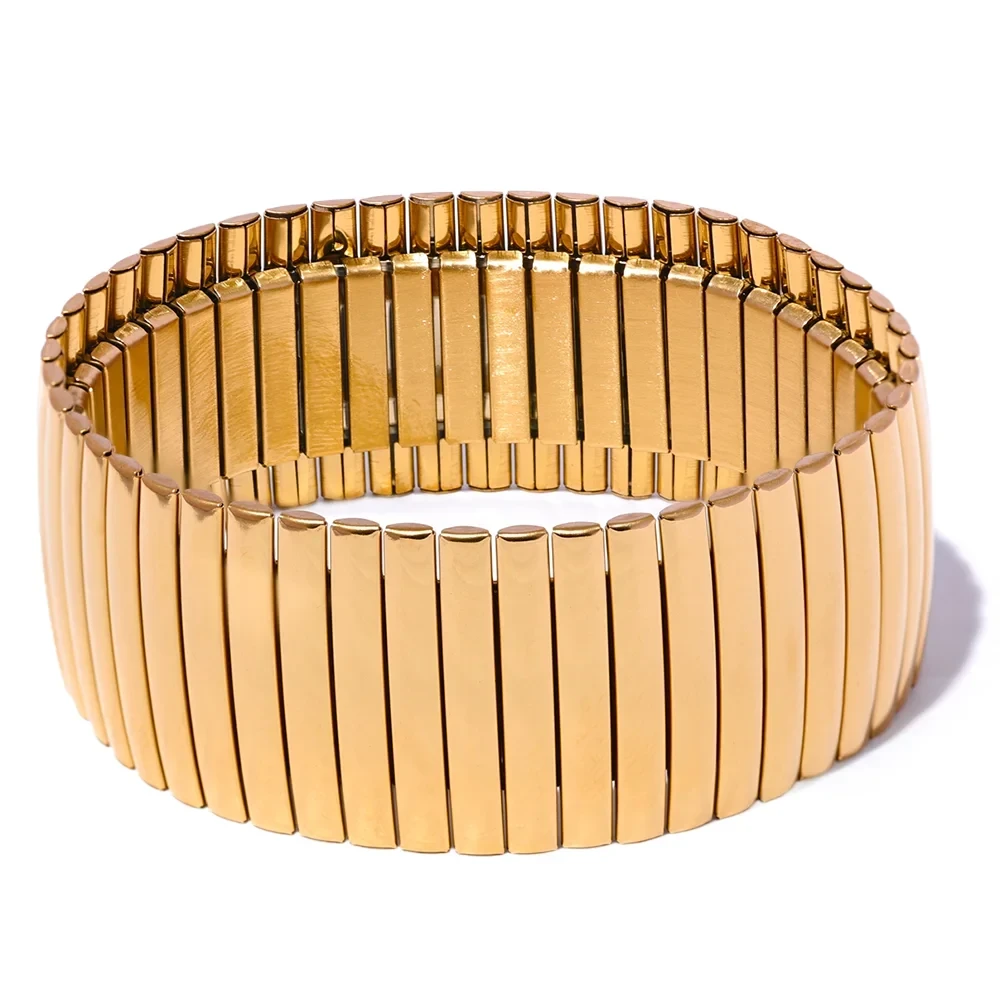 "Chic Silver Wide Bracelet" / Mabel Love Co