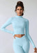 Women's High Elastic Yoga Crop Top Long Sleeve Sportswear – Mabel Love Co