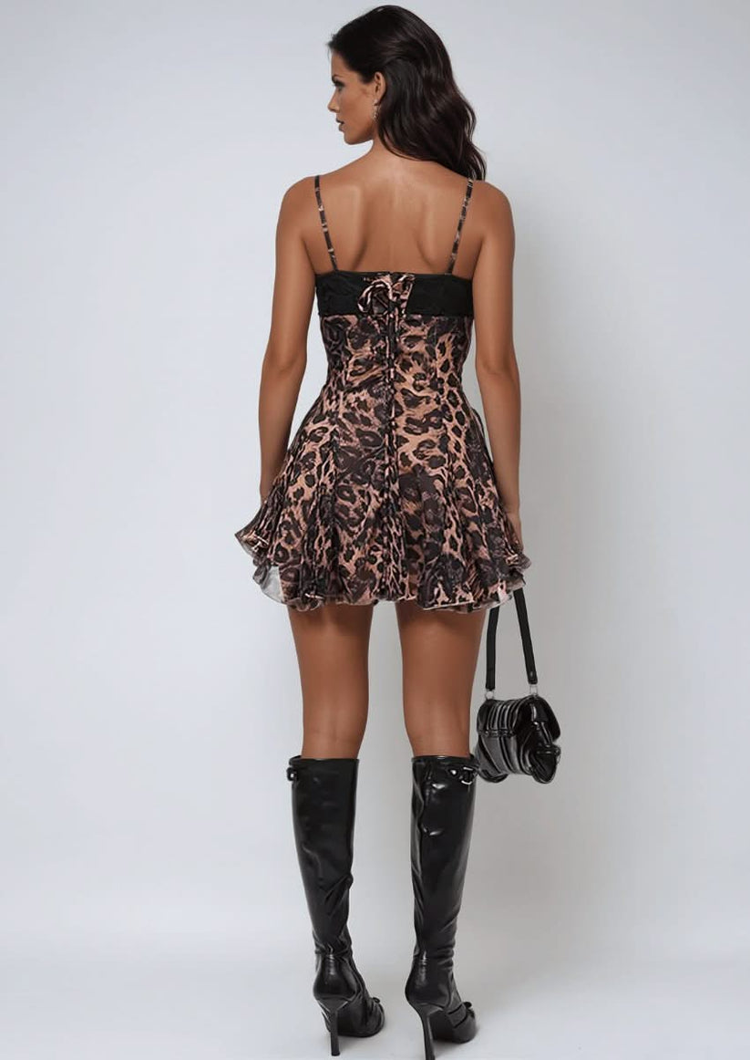 Flirty Leopard Print Mini Dress – Bold & Feminine | Mabel Love Co.