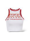 FU Boys Cropped Tank Top - White | Mabel Love Co.